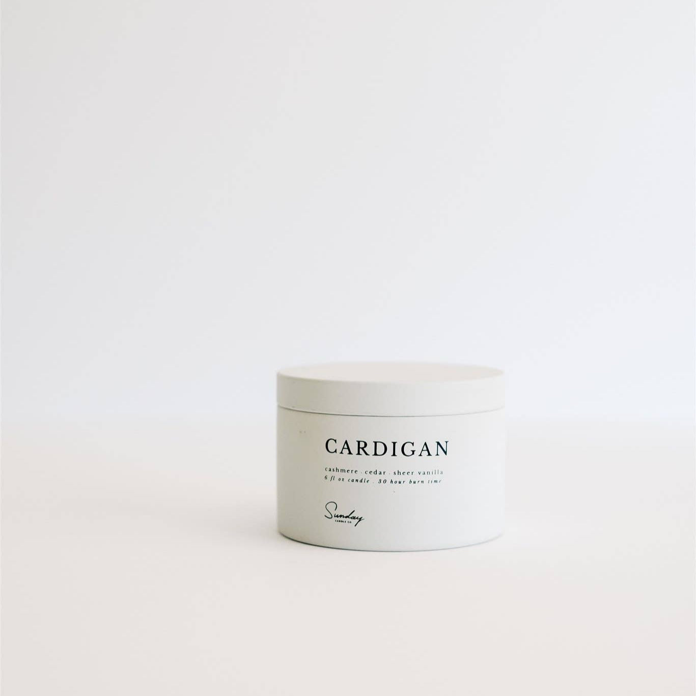 Cardigan Luxe Tin Candle – Cloth + Cabin