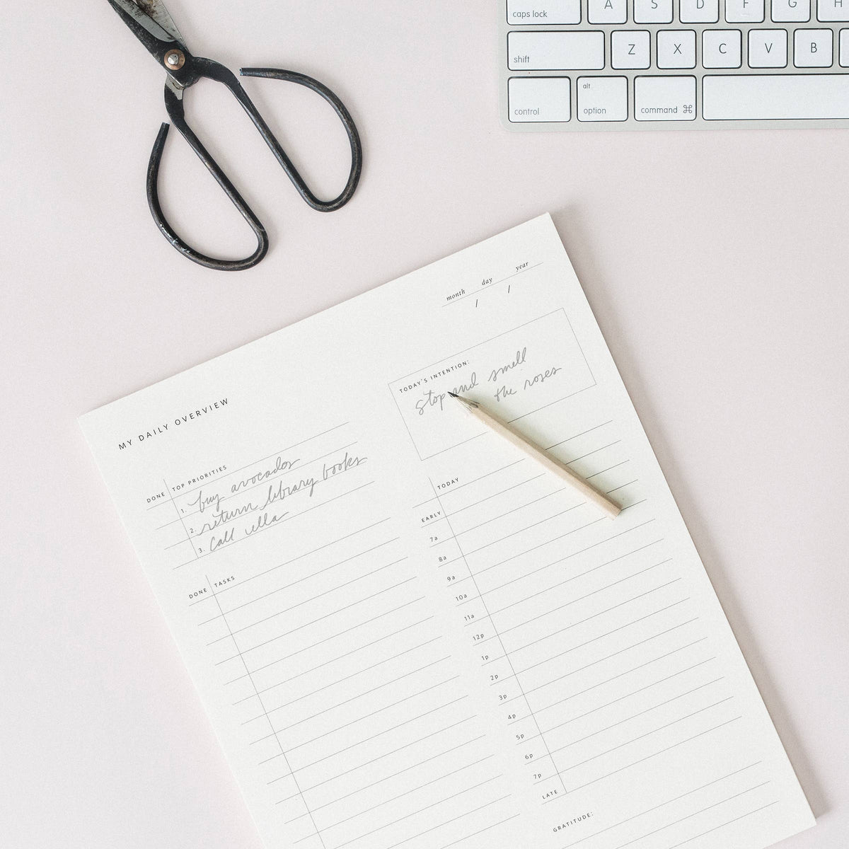 Daily Overview Notepad – Cloth + Cabin